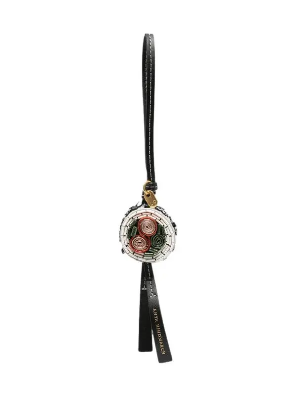 ANYA HINDMARCH Tone Leather Sushi-roll Pendant - Silver