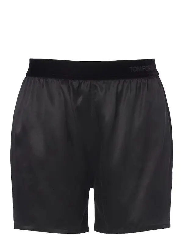 TOM FORD Silk Satin Pajama Shorts - Black