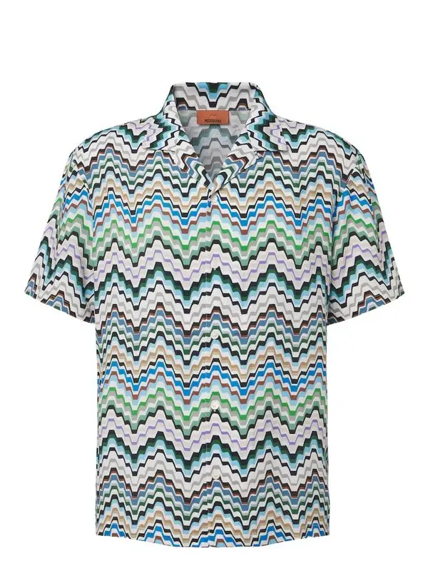 Missoni Greek Key Bowling Shirt - Multicoloured