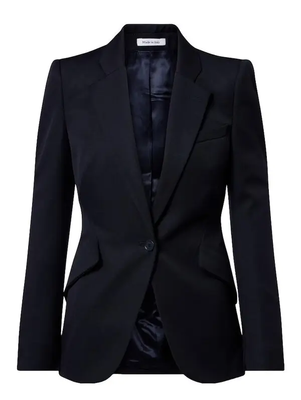 Alexander McQueen Wool Blazer - Blue
