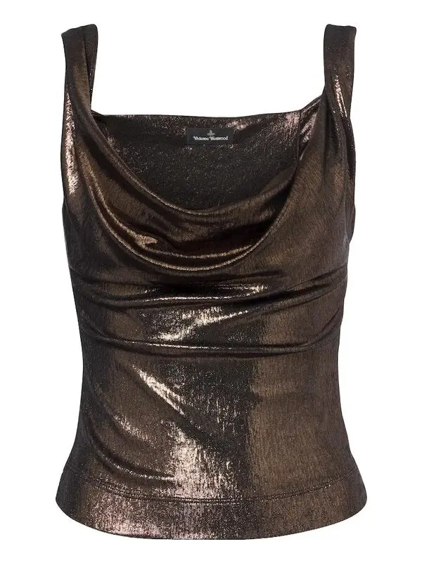 VIVIENNE WESTWOOD Anna Draped Tank Top - Brown