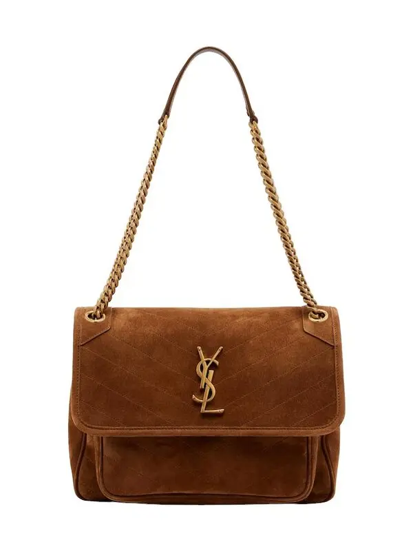 Saint Laurent Niki Large Shoulder Bag - Brown