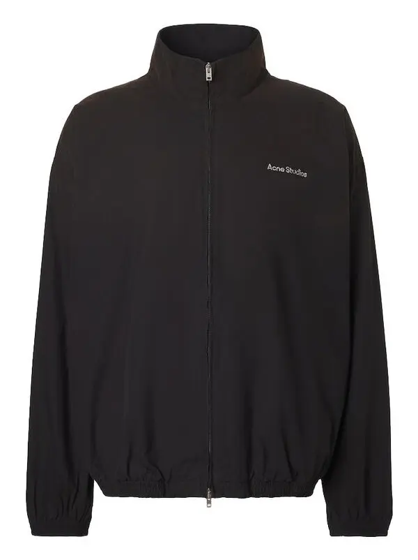 Acne Studios Logo Cotton Poplin Jacket - Black