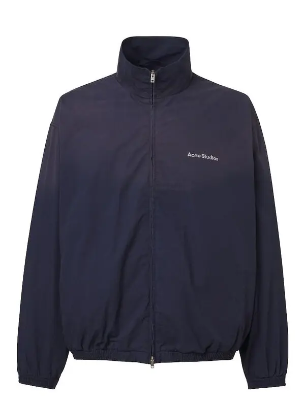 Acne Studios Logo Cotton Poplin Jacket - Blue