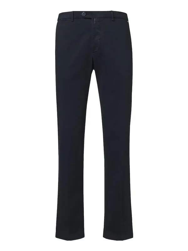Kiton Cotton And Cashmere Chinos - Blue