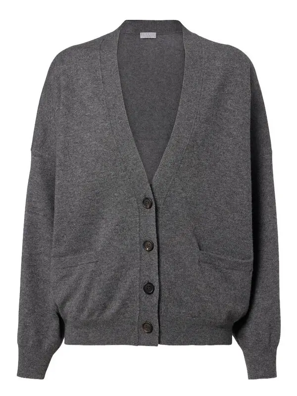 Brunello Cucinelli Cashmere Cardigan - Grey