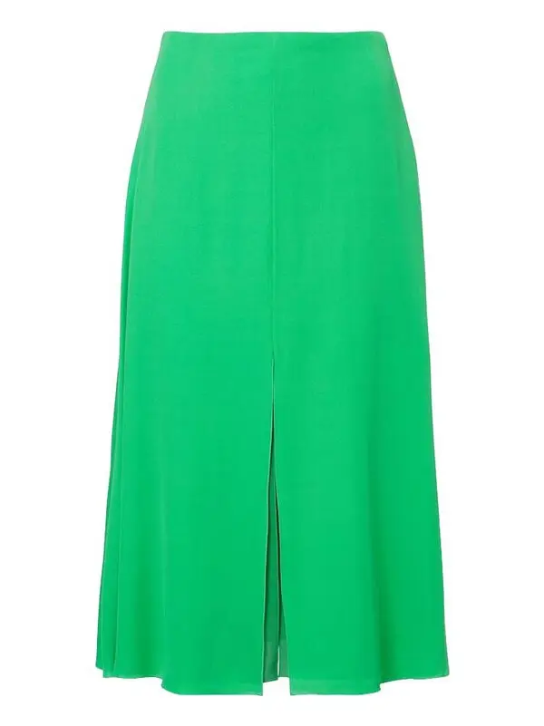Valentino Garavani Silk Georgette Midi Skirt - Green