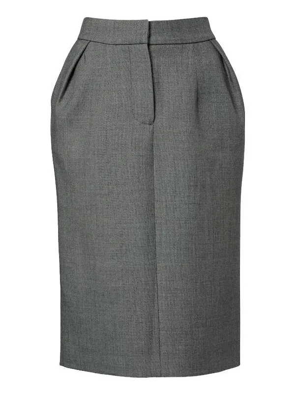 Magda Butrym Wool Pencil Skirt - Grey