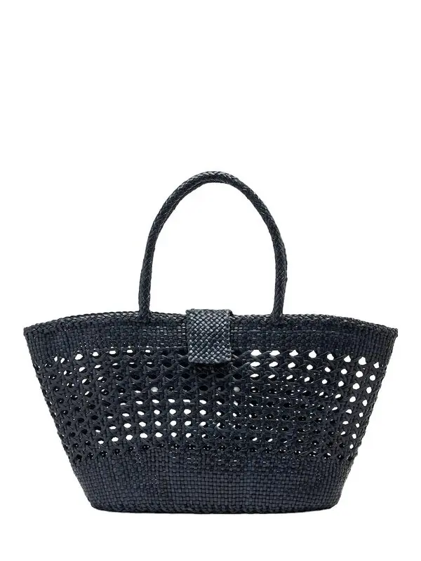 Rixo Dragon Diffusion Lucine Leather Tote Bag - Blue