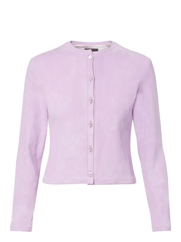 Stouls Astrid Suede Cardigan - Purple