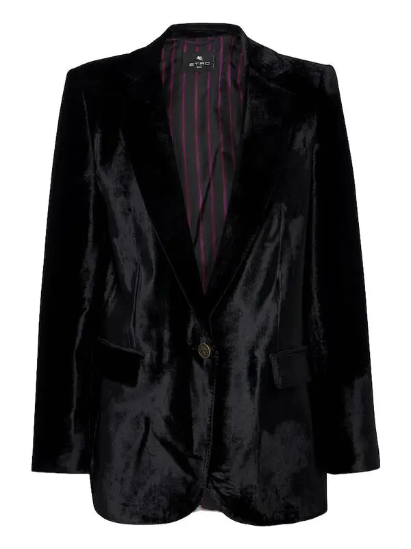 Etro Velvet Blazer - Black