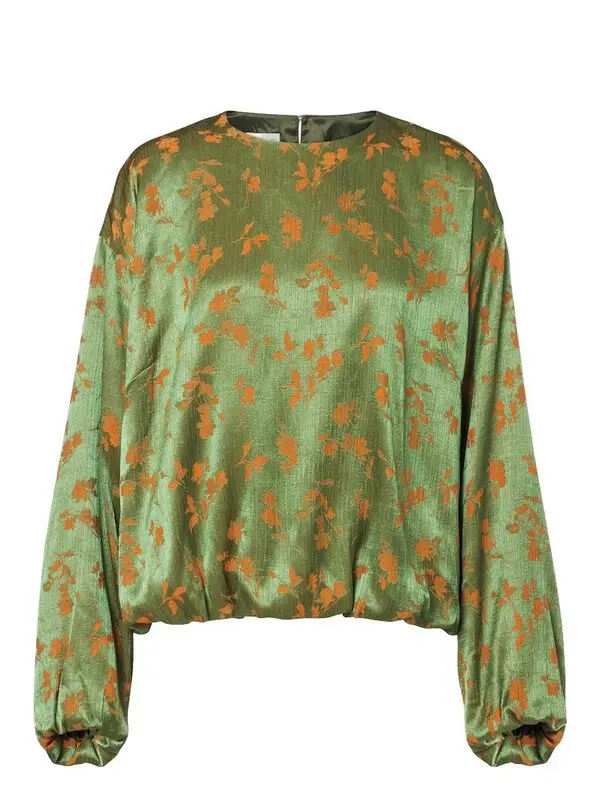Dries Van Noten Floral Print Blouse - Green