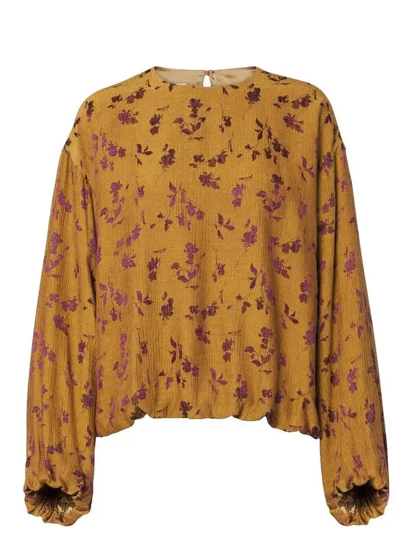 Dries Van Noten Floral Print Blouse - Yellow