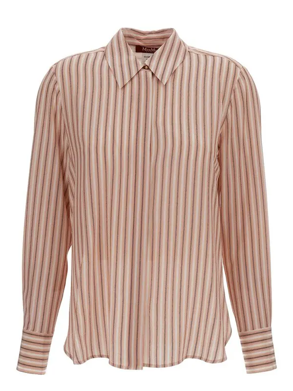 Max Mara Striped Silk Shirt - Multicolor