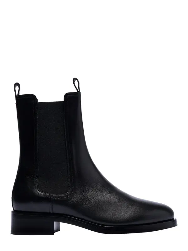 AeydĒ Caspar Leather Ankle Boots - Black