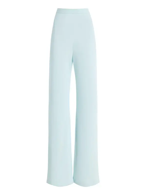 Wardrobe.NYC Crepe Bias Cut Pants - Blue