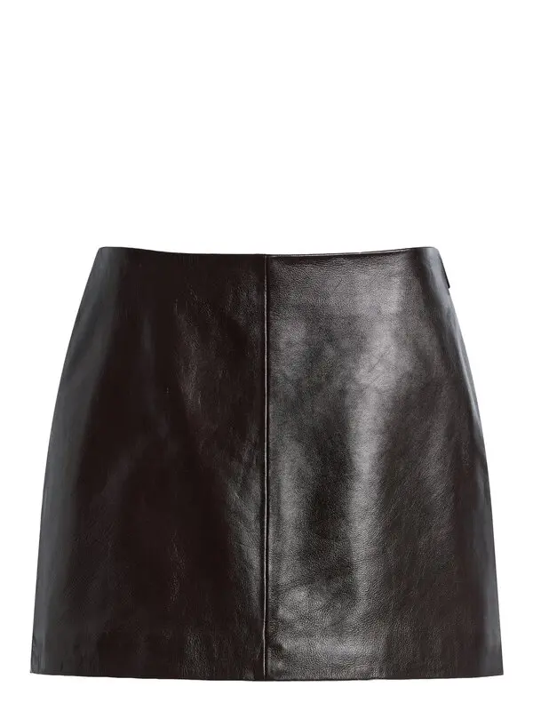 ARMA Melody Palermo Leather Mini Skirt - Brown