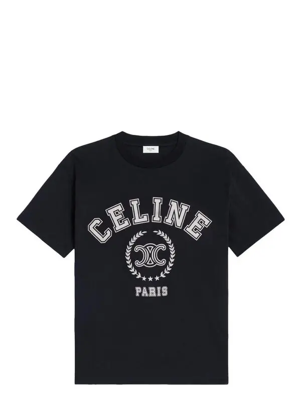 Celine Long-sleeved Cotton Jersey T-shirt - Black