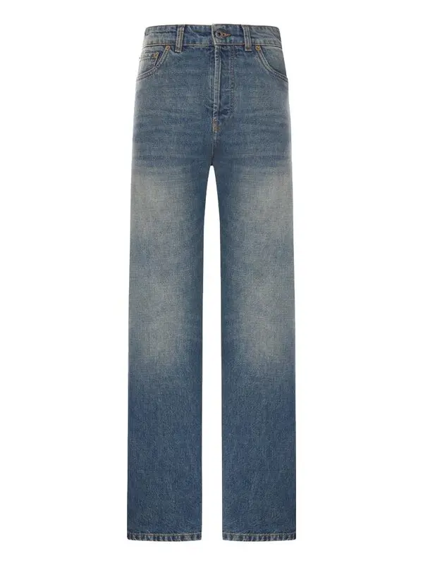 Miu Miu Five Pocket Straight Leg Jeans - Blue
