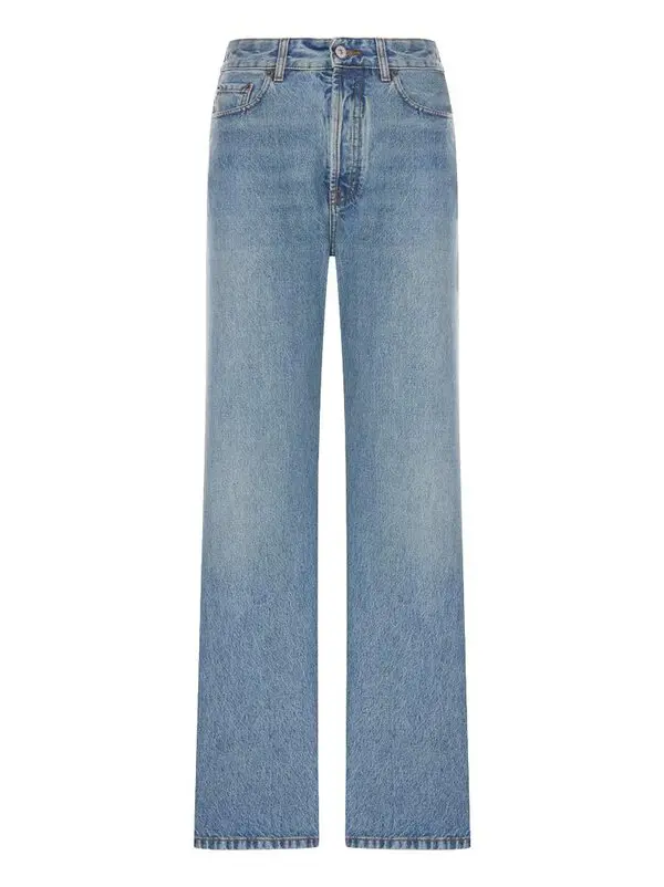 Miu Miu Five Pocket Straight Leg Jeans - Multicolor