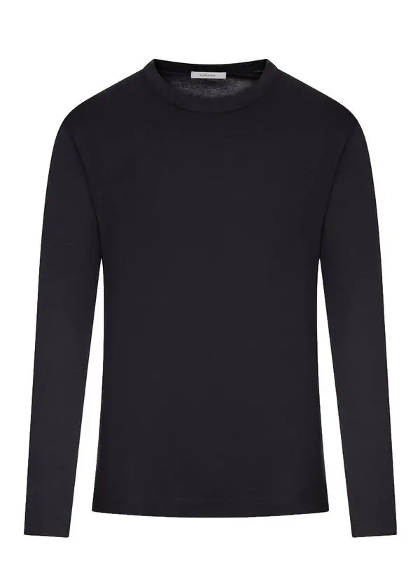LEMAIRE Long-sleeved Cotton T-shirt - Black