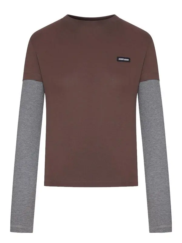 Miu Miu Layered Long-sleeved T-shirt - Multicolor