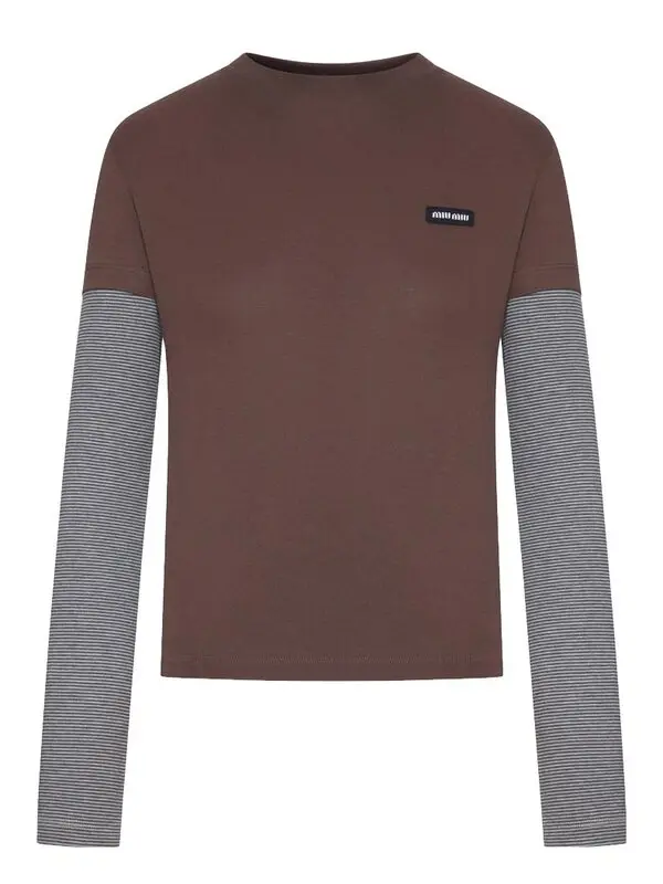 Miu Miu Layered Long-sleeved T-shirt - Multicolor
