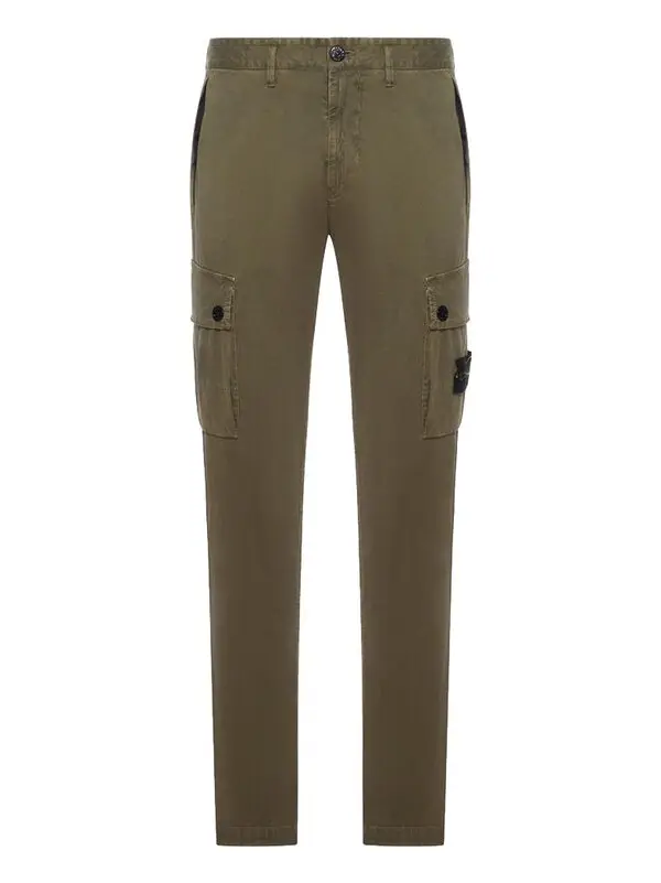 Stone Island Compass Logo Cargo Pants - Green