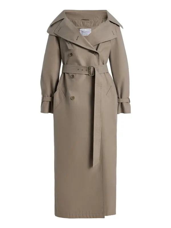 Max Mara Cotton Trench Coat - Grey