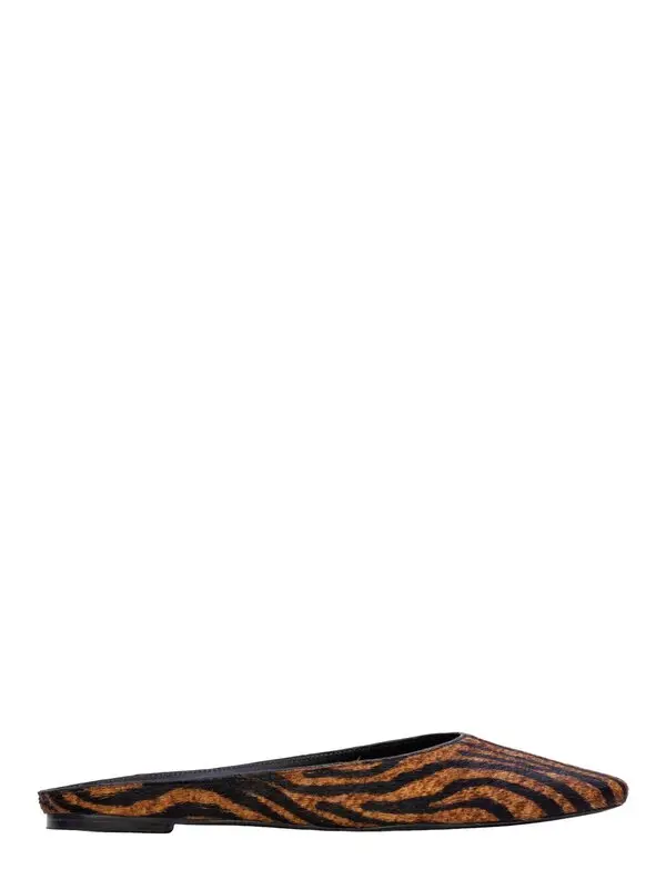 BLACK SUEDE STUDIO Lucia Zebra Ponyhair Flats - Brown