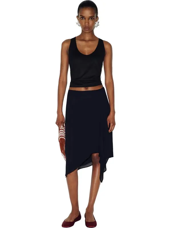 REFORMATION Cece Wrap Skirt - Black