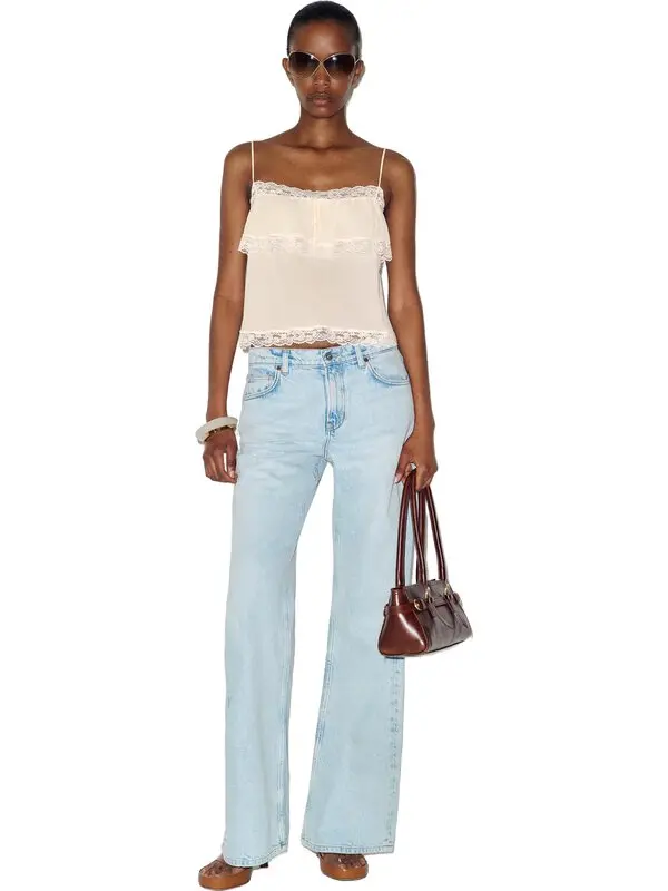 REFORMATION Masiey Lace Trimmed Camisole - Ivory