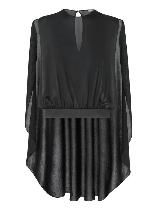 Fendi Sleeveless Silk Satin Top - Black