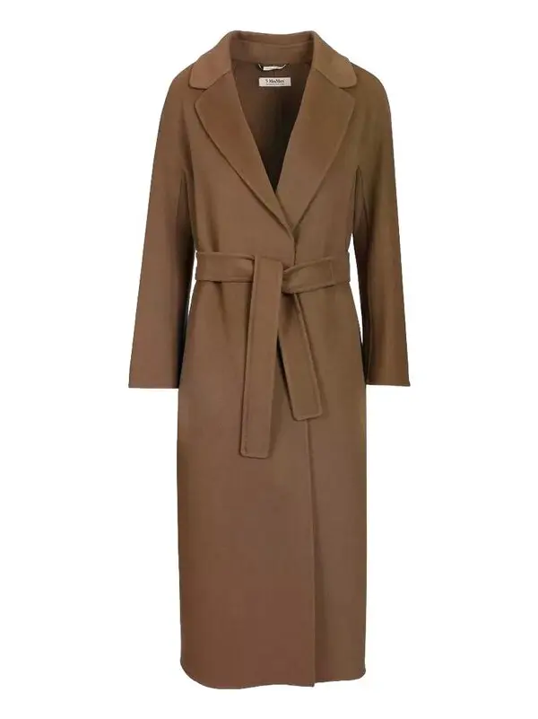 Max Mara Belted Wool Coat - Brown