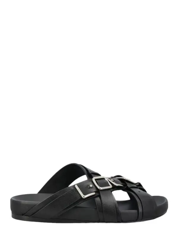 Loewe Buckle-fastening Leather Sandals - Black