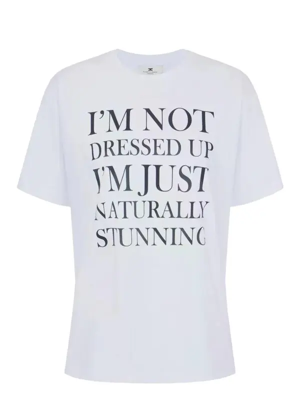 Elisabetta Franchi Lightweight Jersey T-shirt With Print - White