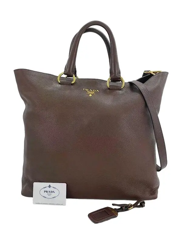 Prada 2-way Tote Bag - Brown