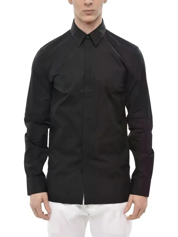 Givenchy Long-sleeve Logo-detail Shirt - Black
