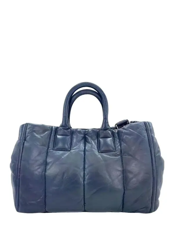 Prada Padded Leather Tote Bag - Blue