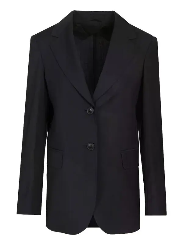 Max Mara Single-breasted Wool Jacket - Blue