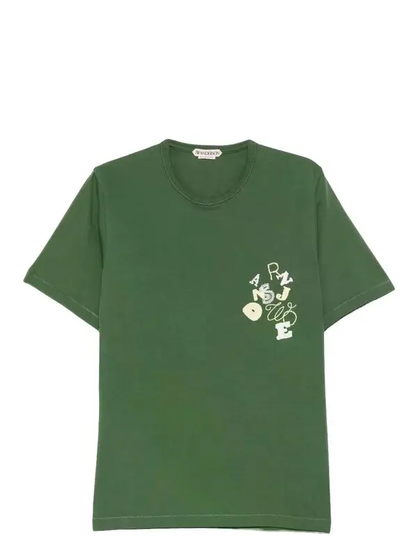 JW Anderson Scattered Letters T-shirt - Green