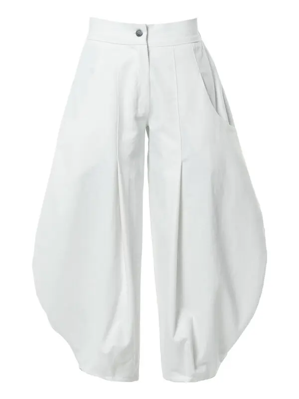 METAMORPHOZA Voluminous Leg Denim Trousers - White