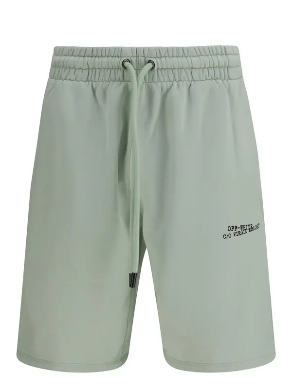 Off-White Type Machine Arrow Skate Sweat Shorts - Green