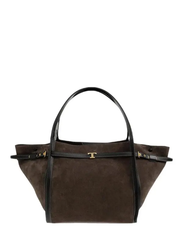TOD'S Suede Shopping Bag - Brown