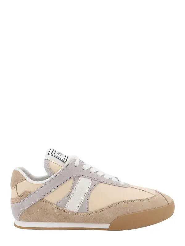 Chloé Suede Kick Sneakers With Contrasting Inserts - Gray