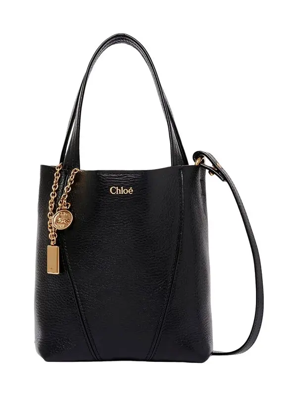 Chloé Spin Leather Crossbody Bag - Black