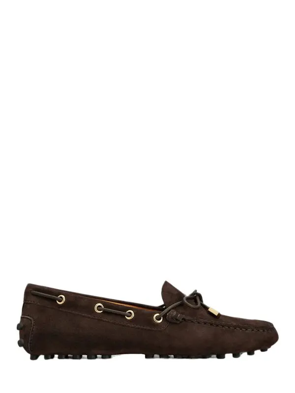 TOD'S Suede Gommino Driving Moccasins - Brown