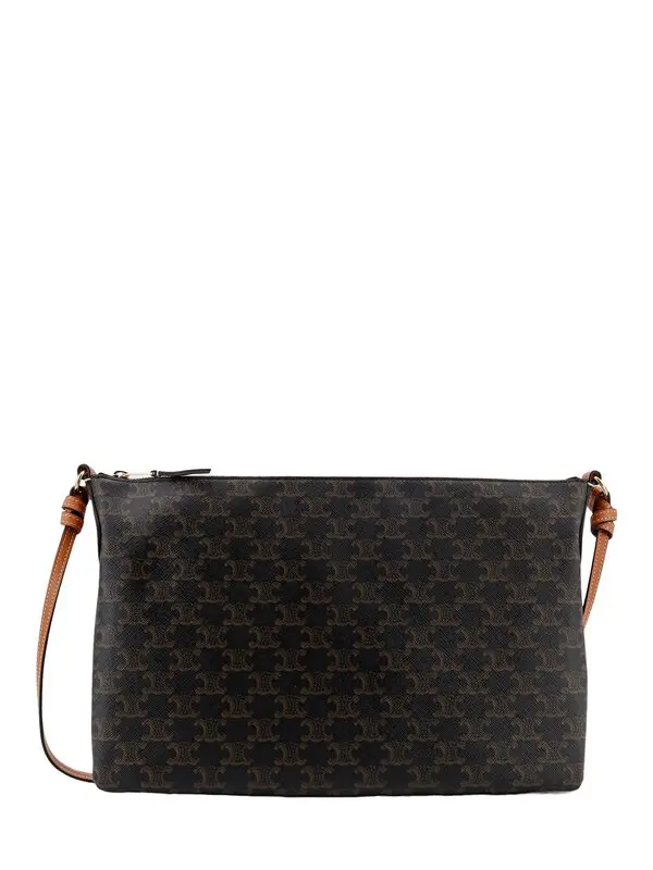 Celine Duo Triomphe Canvas Shoulder Bag - Multicolor