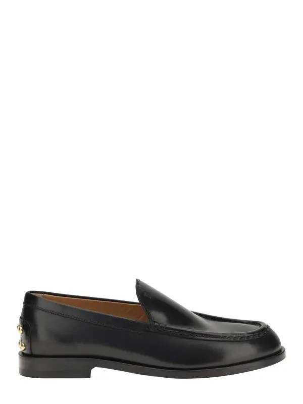 TOD'S Gommino Leather Loafers - Black