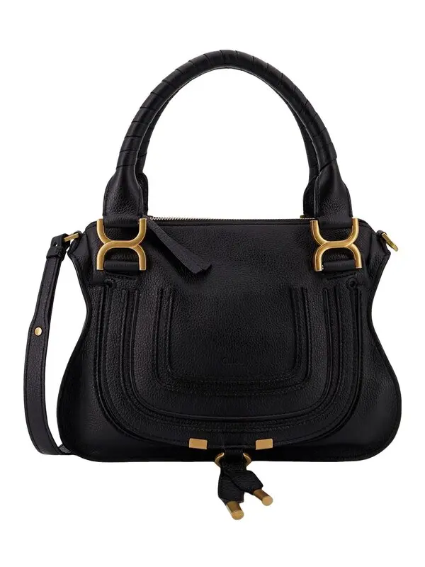 Chloé Marcie Small Leather Crossbody Bag - Black